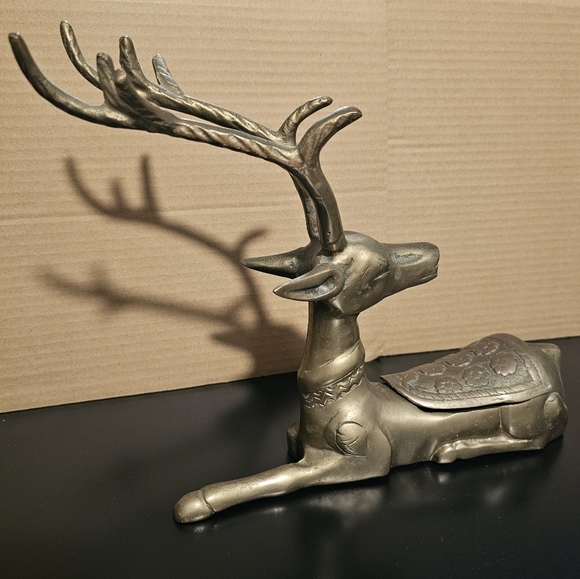 SEIDEN International | Accents | Brass Deer Buck 9 Tall Taiwan Mcm ...